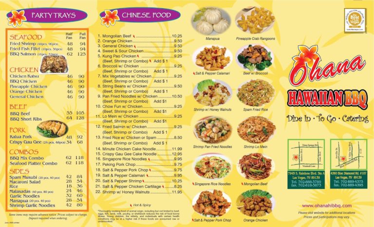 Ohana Menu – Ohana Hawaiian BBQ