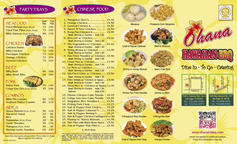 Ohana Menu – Ohana Hawaiian BBQ